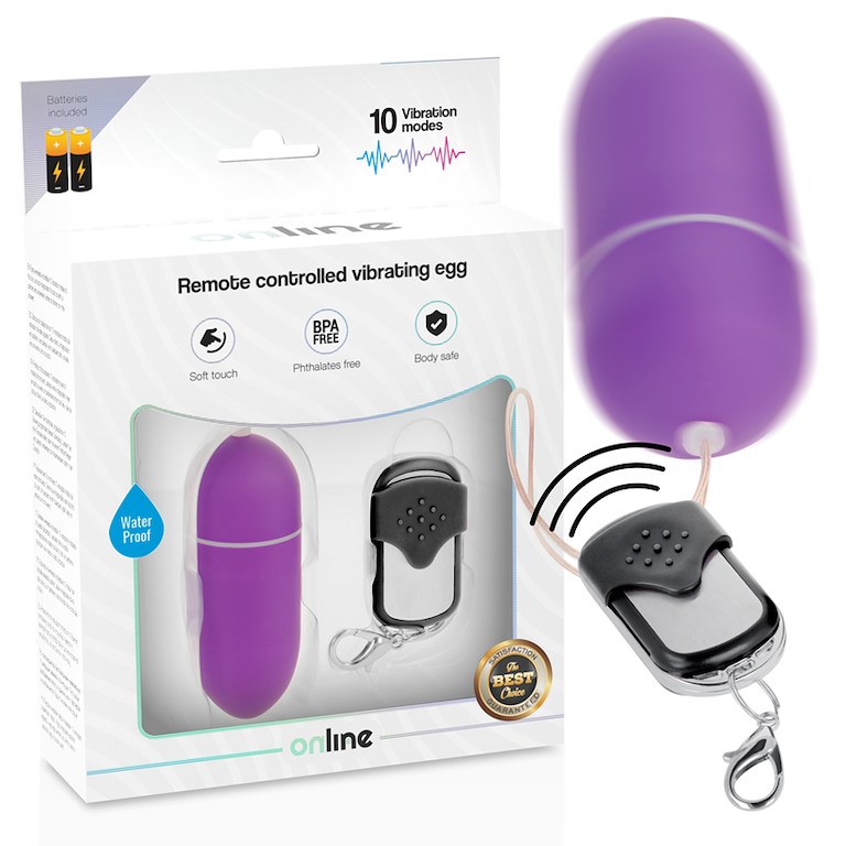 Remote vibrating egg lila