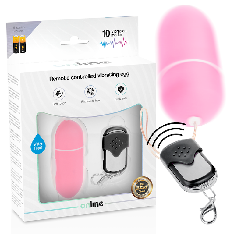 Remote vibrating egg pink