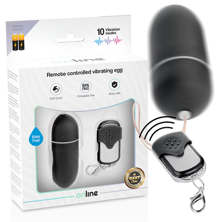 Remote vibrating egg black