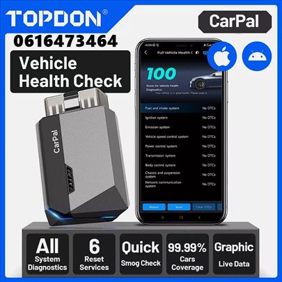 Novo - Topdon Carpal Bluetooth OBD2 za iOS i Andro