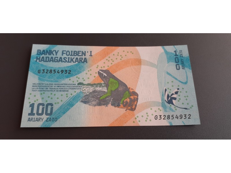 MADAGASKAR 100 ARIARY.UNC.