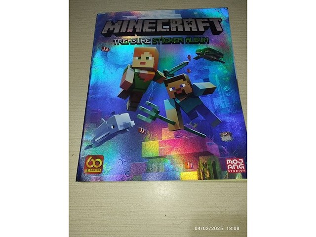 Minecraft treasure sticker album Panini