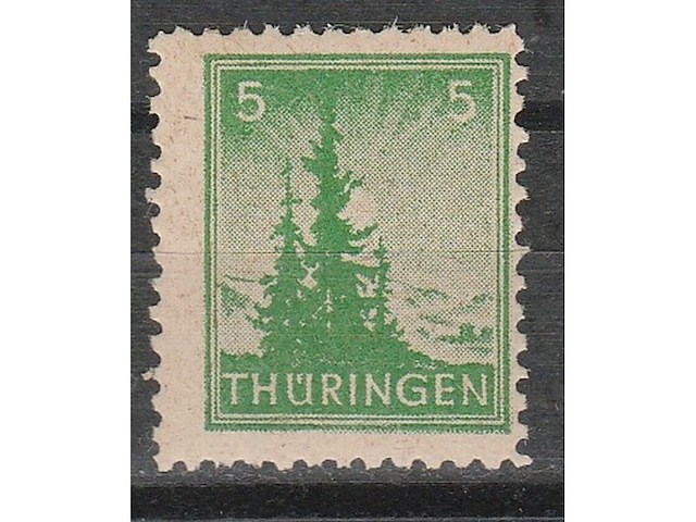 Thuringen, Thuringia - Fir Trees - 1945 - MNH