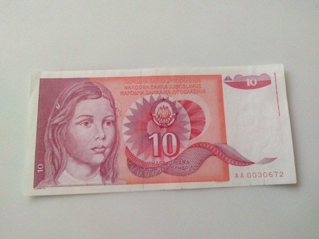 10 dinara  1990.