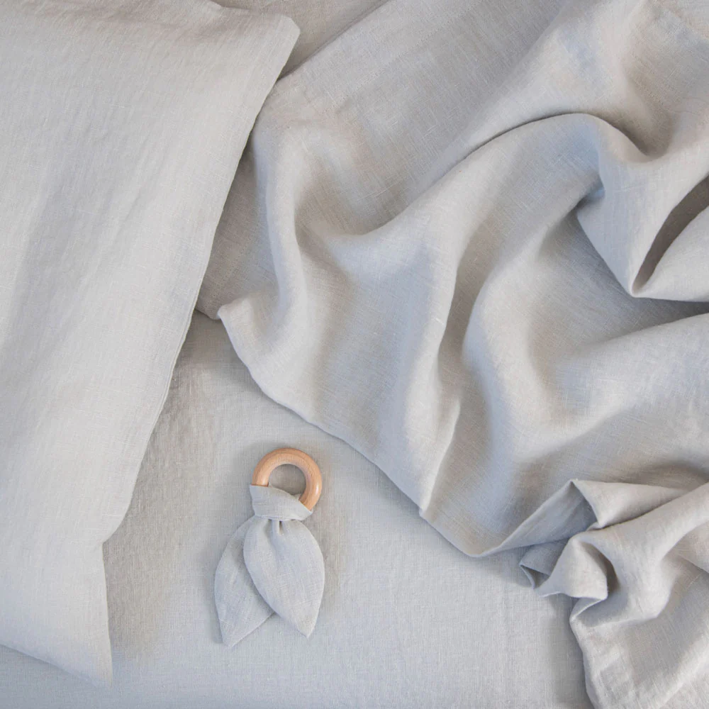 LINEN BABY BEDDING / LIGHT SET