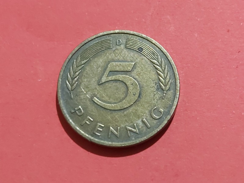 Nemačka - 5 pfennig 1989 god D