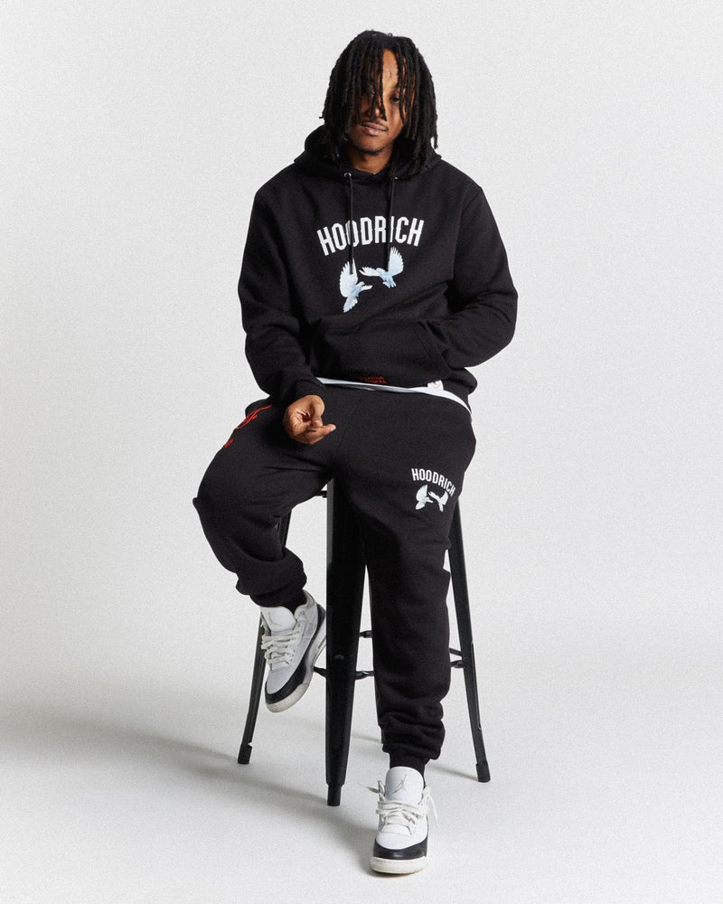 Hoodrich OG Take Flight V2 Muške Jogger Pantalone Crne Bijele Crvene Srbija | 90BAQWSHG