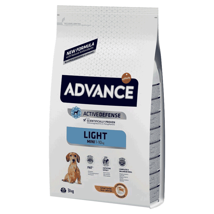 Advance Hrana za gojazne pse malih rasa Mini Adult Light, Piletina