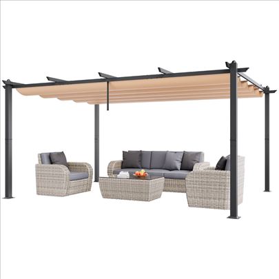 Paviljon pergola 3,6 x 4,86 x 2,3m Bež