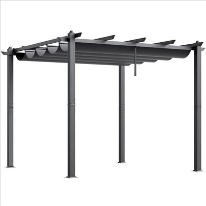 Paviljon pergola 2,97 x 2,97 x 2,3m Siva