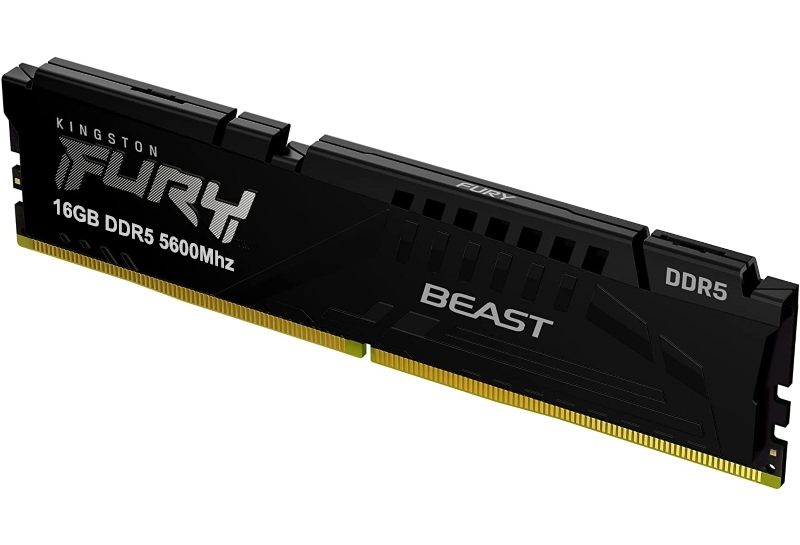 RAM Memorija za kompjuter KINGSTON Fury Beast Black XMP / kapacitet 16GB / frekvencija 5600MHz / standard DDR5 / tip DIMM / latencija CL40 / napon 1.25V / slot 288-pinova / model KF556C40BB-16