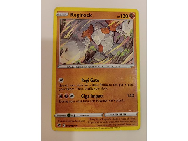 Pokemon Regirock 075/189 karta