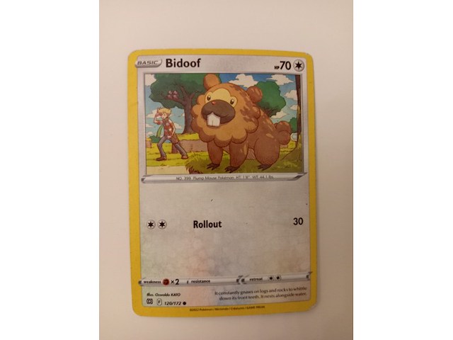 Pokemon Bidoof 120/172 karta