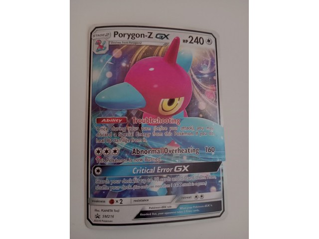 Pokemon Porygon-Z sm216 karta