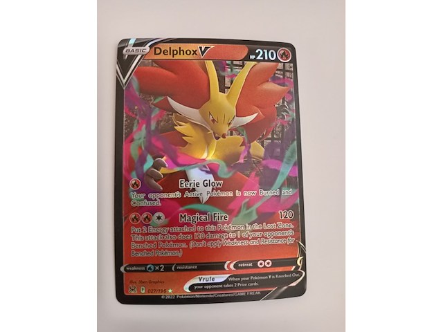 Pokemon Delphox karta hologram 027/196