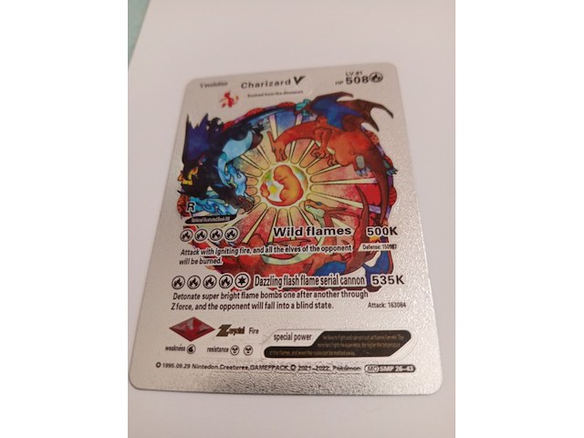 Pokemon Charizard hologramska karta