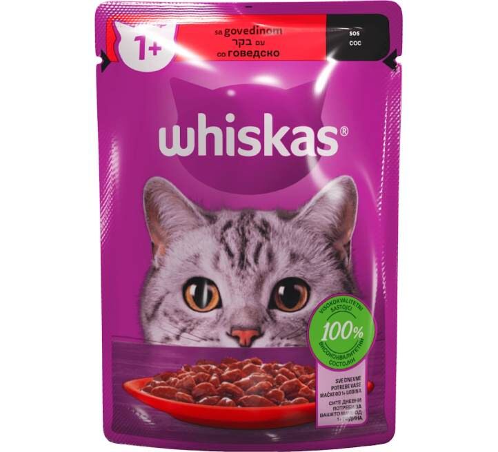 WHISKAS KESICA GOVEDINA U SOSU 85GR