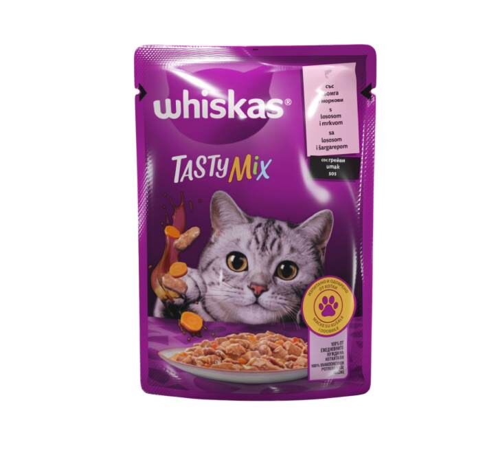 WHISKAS KESICA TASTY MIX LOSOS 85G