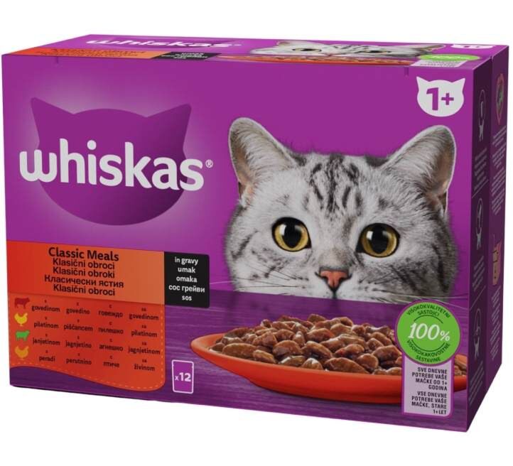 Whiskas Kesice za mačke Izbor mesa 12x85 gr