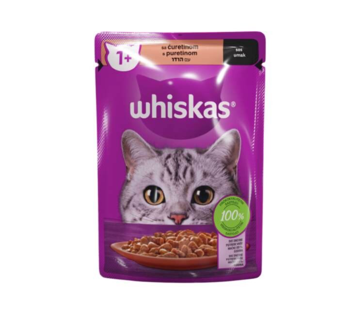 WHISKAS KESICA ZA MAČKE ĆURETINA 85 GR