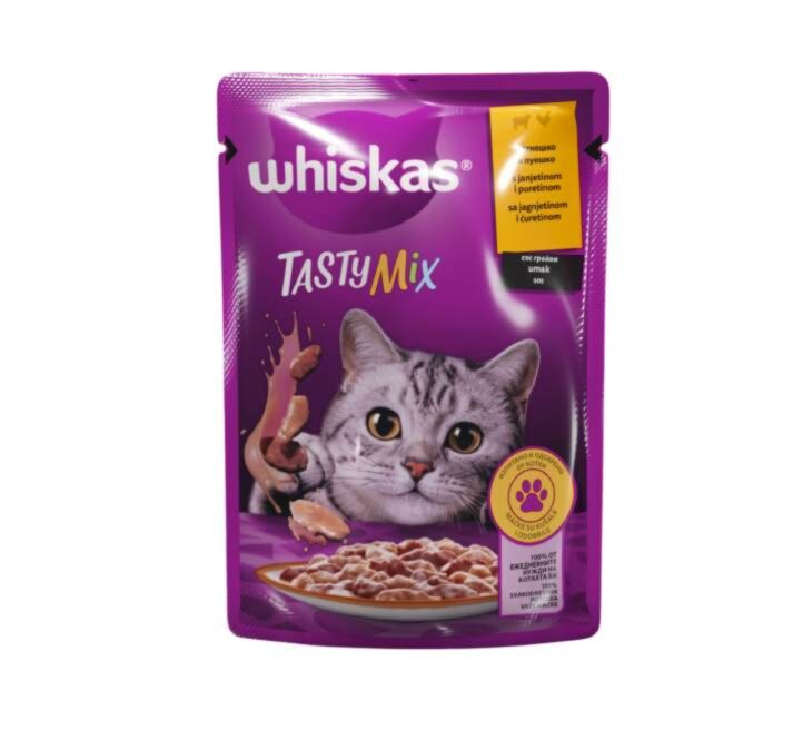 Whiskas Kesica za mačke Tasty Mix Jagnjetina i ćuretina u sosu 85g