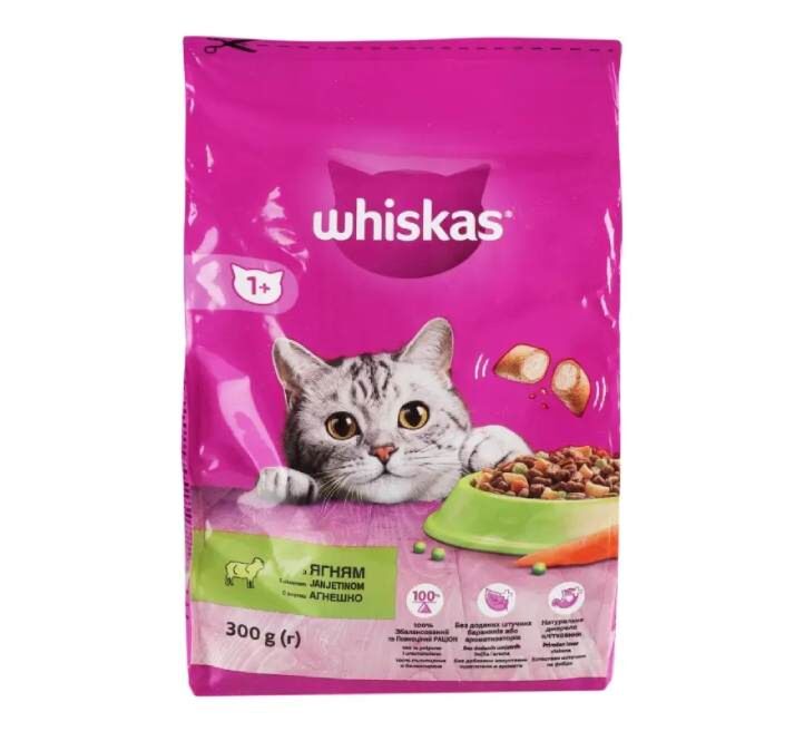 Whiskas Suva hrana za mačke jagnjetina 300 g