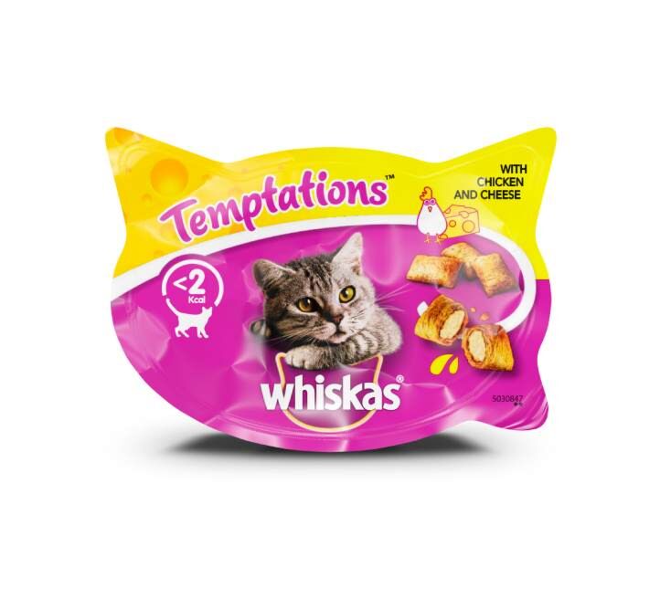 Whiskas Temptations poslastica piletina i sir 60g