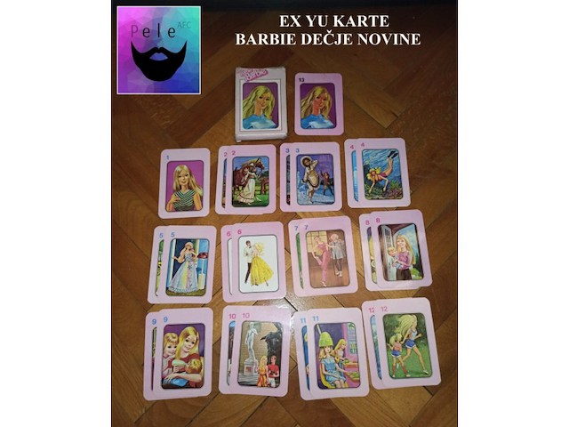 EX YU karte Barbie Decje Novine - TOP PONUDA