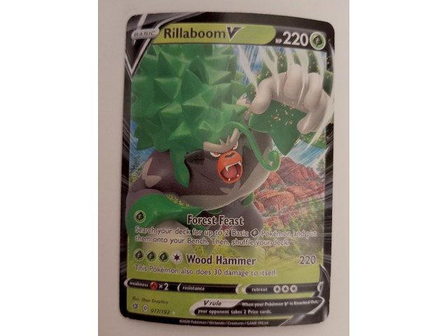 Pokemon Rillaboom 017/192 karta