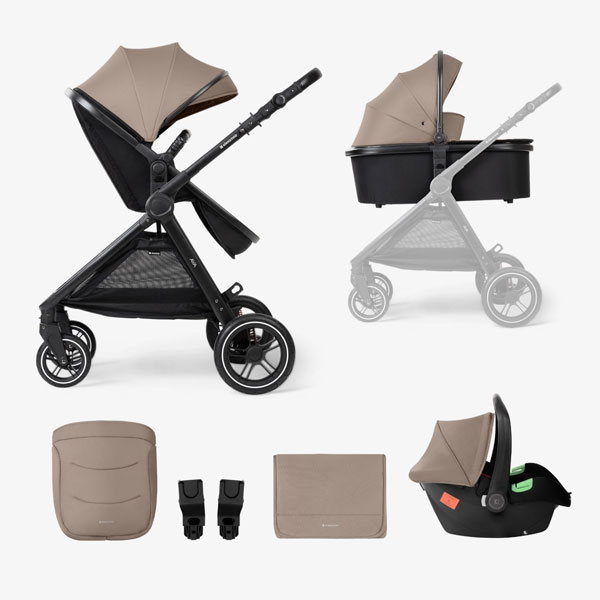 Kikka Boo Kolica za bebe Ava 3in1 set sa I-Size autosedištem i tvrdom korpom Beige KKB13064