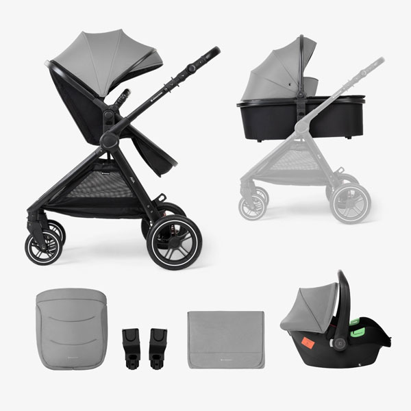 Kikka Boo Kolica za bebe Ava 3in1 set sa I-Size autosedištem i tvrdom korpom Grey KKB13062