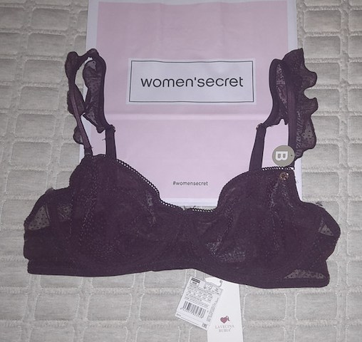 WS bordo čvrsta čipka bralette žica 75B NOVO!%