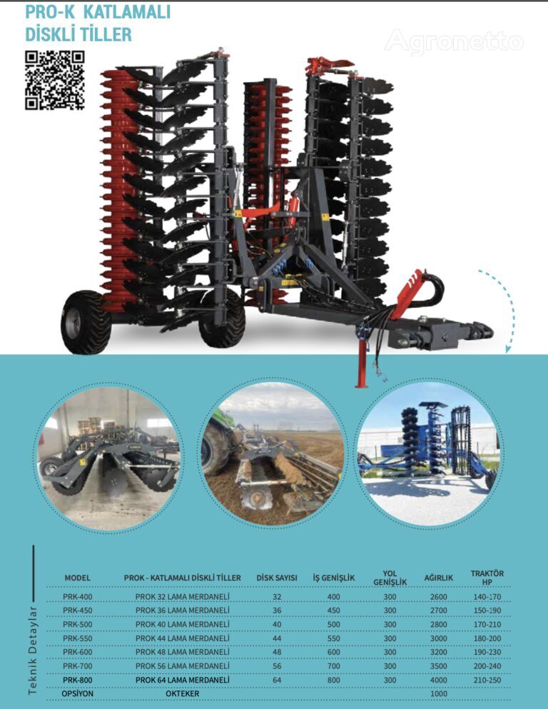 Nova Farmer Ziraat Pro Tiller Katlamalı 48-56 Oktekerli - LAMA / BORU MERDANE tanjirača