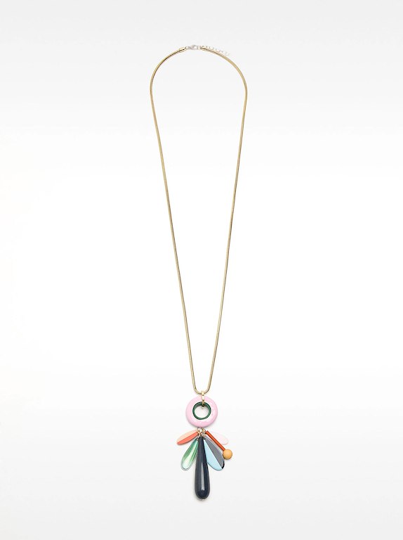 Long necklace with multicolor pendant