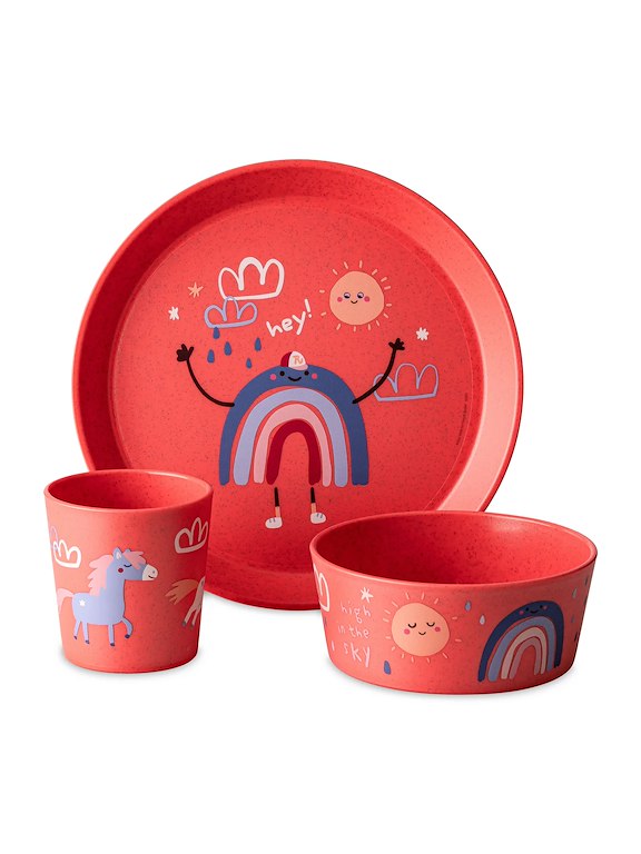 SET ŠOLJA,TANJIR I ČINIJA – Children’s tableware set CONNECT DREAMS