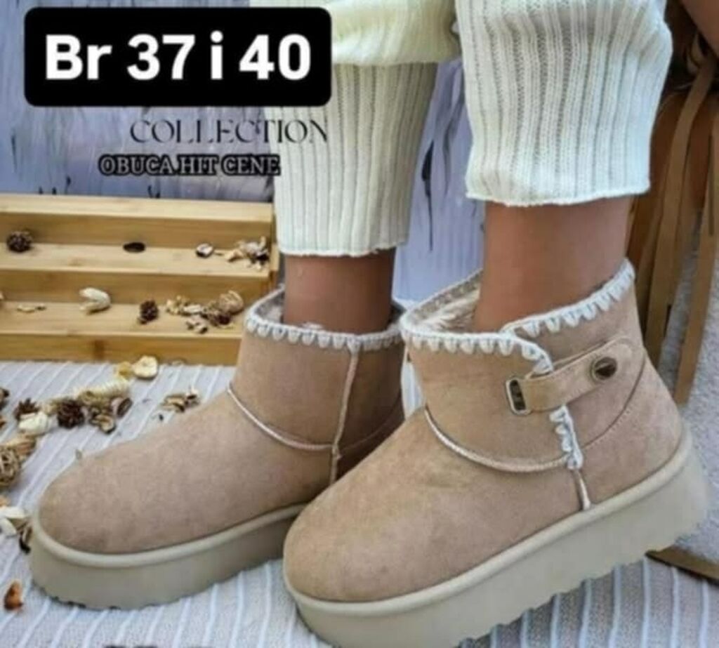 Ugg mini čizme, bоја - Bež, 38