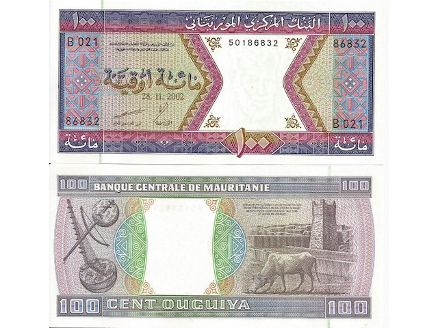 Mauritania 100 ouguiya 2002. UNC
