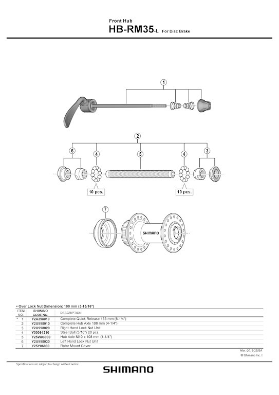 *KONUS SHIMANO HB-RM35 DESNI