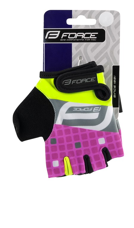 RUKAVICE DEČIJE FORCE SQUARE fluo-roze - L