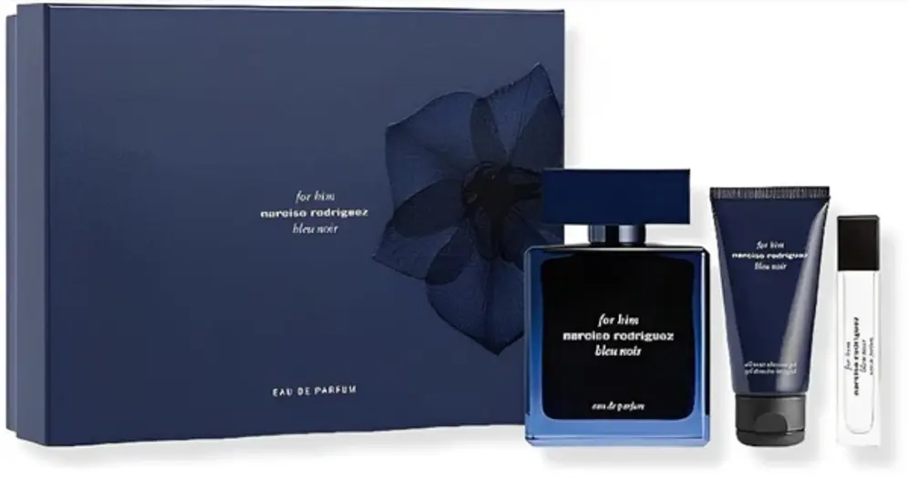 Narciso Rodriguez Bleu Noir for Him Men set (EDP 100 ml + gel za tuširanje 50 ml + EDP 10 ml)