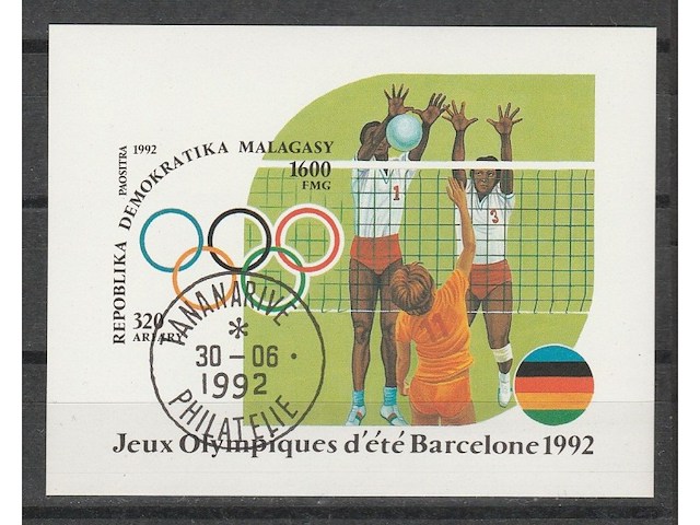 Madagascar - Summer Olympic Games Barcelona 1992- CTO