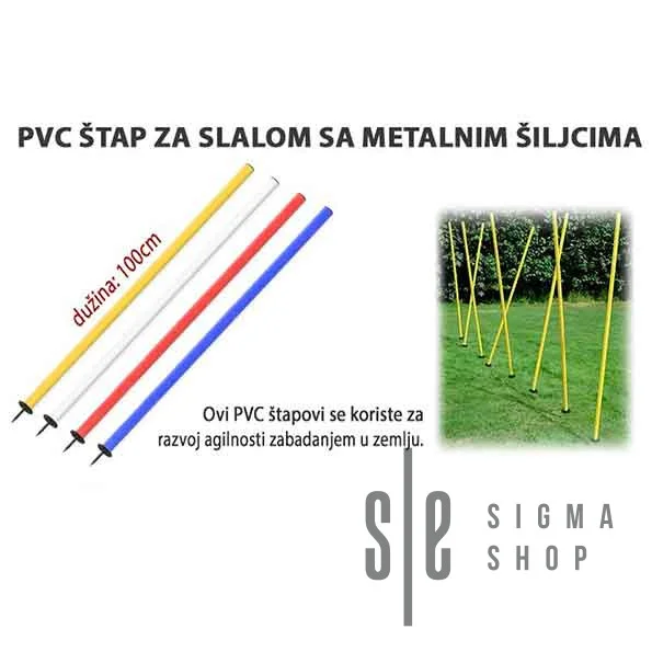 PVC štapovi za trening sa metalnim šiljcima