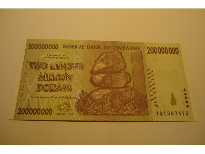 ZIMBABVE - 250 000 000 DOLLARS - 2008