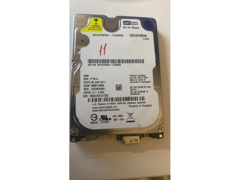 Western Digital WD10TMVW-11ZSMS5 - 1TB 5.4K RPM USB 9.5