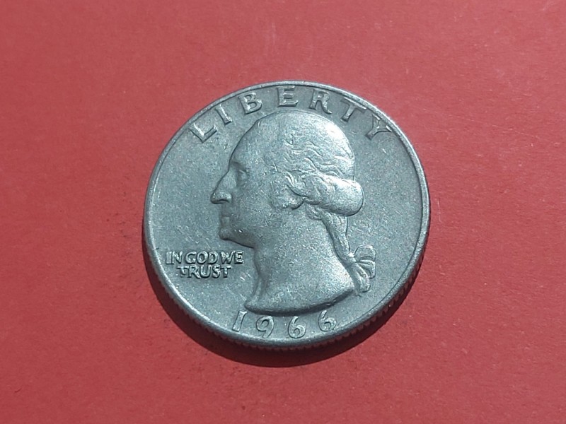 USA - quarter dollar 1966 god