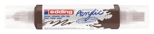 Akrilni marker E-5400 double-liner sa dva vrha tamno braon Edding