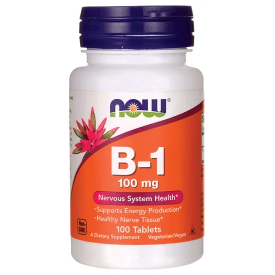 NOW Foods, B-1, 100 mg, 100 Tablets