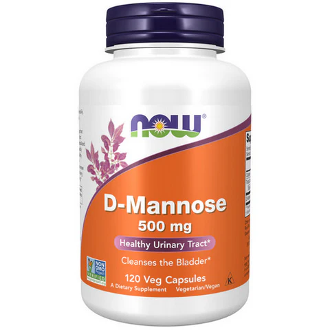 NOW Foods, D-Mannose, 500 mg, 120 Veg Capsules