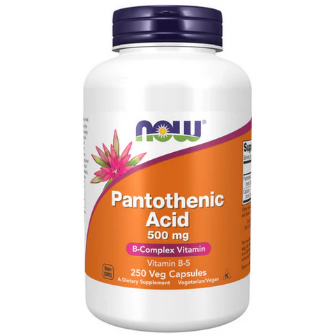 NOW Foods, Pantothenic Acid, 500 mg, 250 Veg Capsules