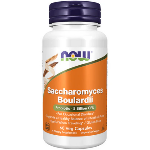 NOW Foods, Saccharomyces Boulardii, Probiotic , 5 Billion CFU, 60 Veg Capsules